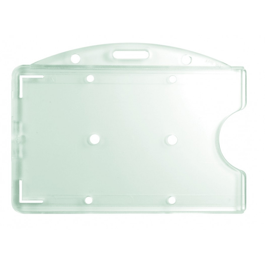 Porte-badge rigide monobloc incassable horizontal 1 carte transparent ...