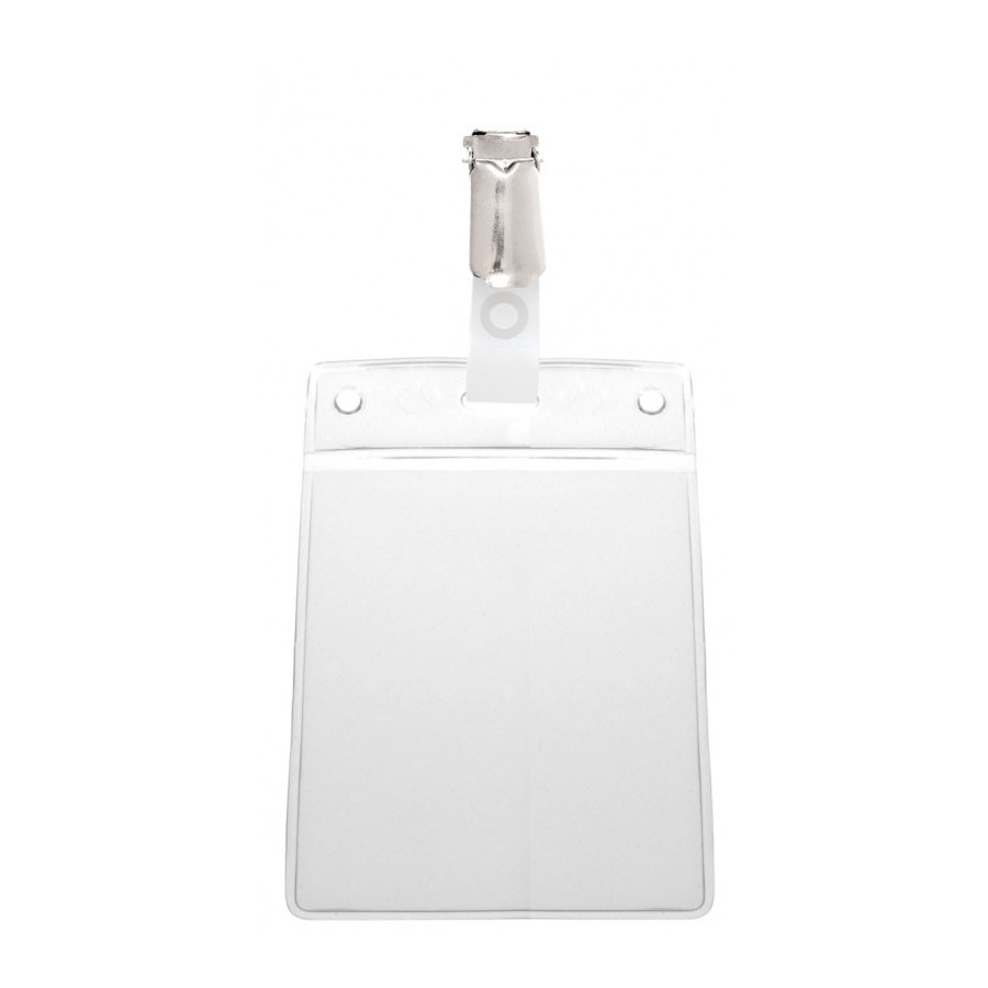 Porte-badge vinyle souple avec pince bretelle Vertical 1456501 - Porte ...